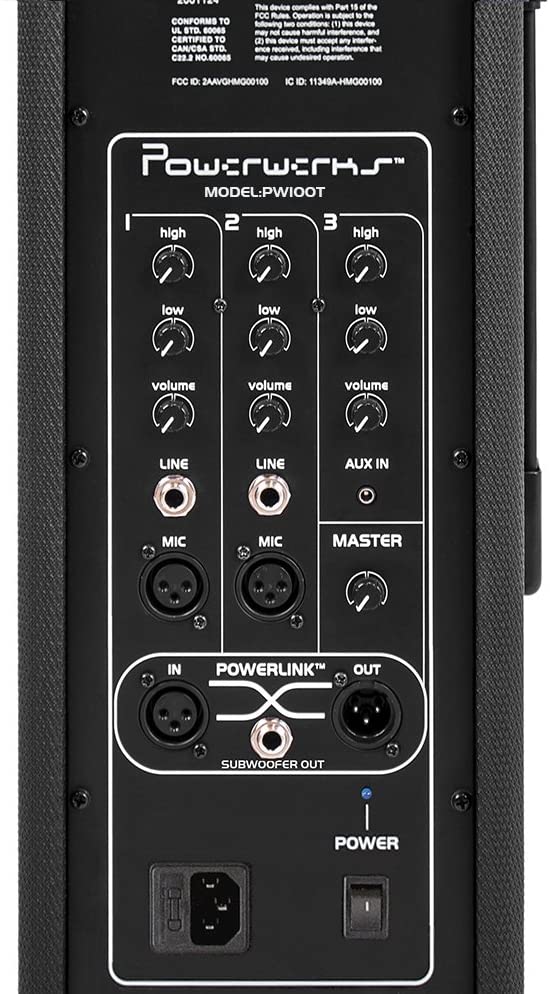 Speaker - Powerwerks 100W PWRD SPKR W/MIXER – The Music Cart